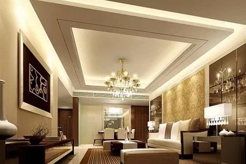 Cost of False Ceiling Design for Living Room - Decorpot Home Interiors