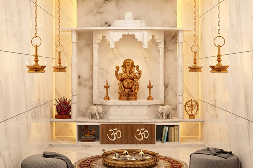 Simple Yet Classic Pooja Rooms for Apartments and Homes in Hyderabad