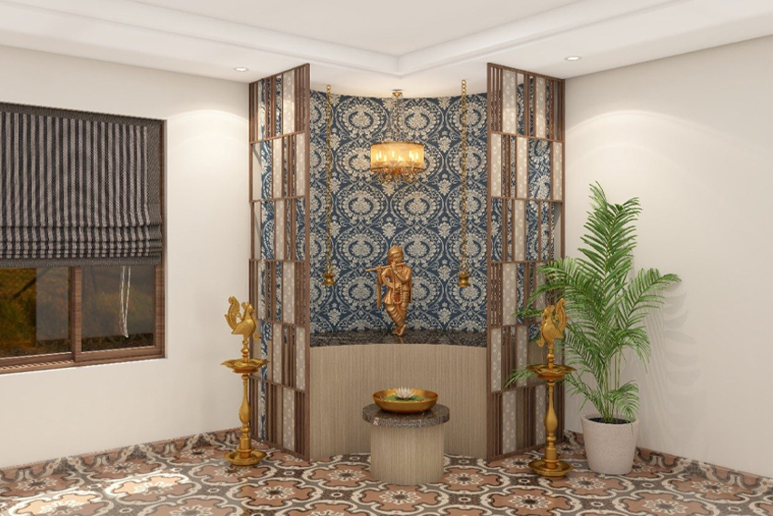 Simple Yet Classic Pooja Rooms for Apartments and Homes in Hyderabad